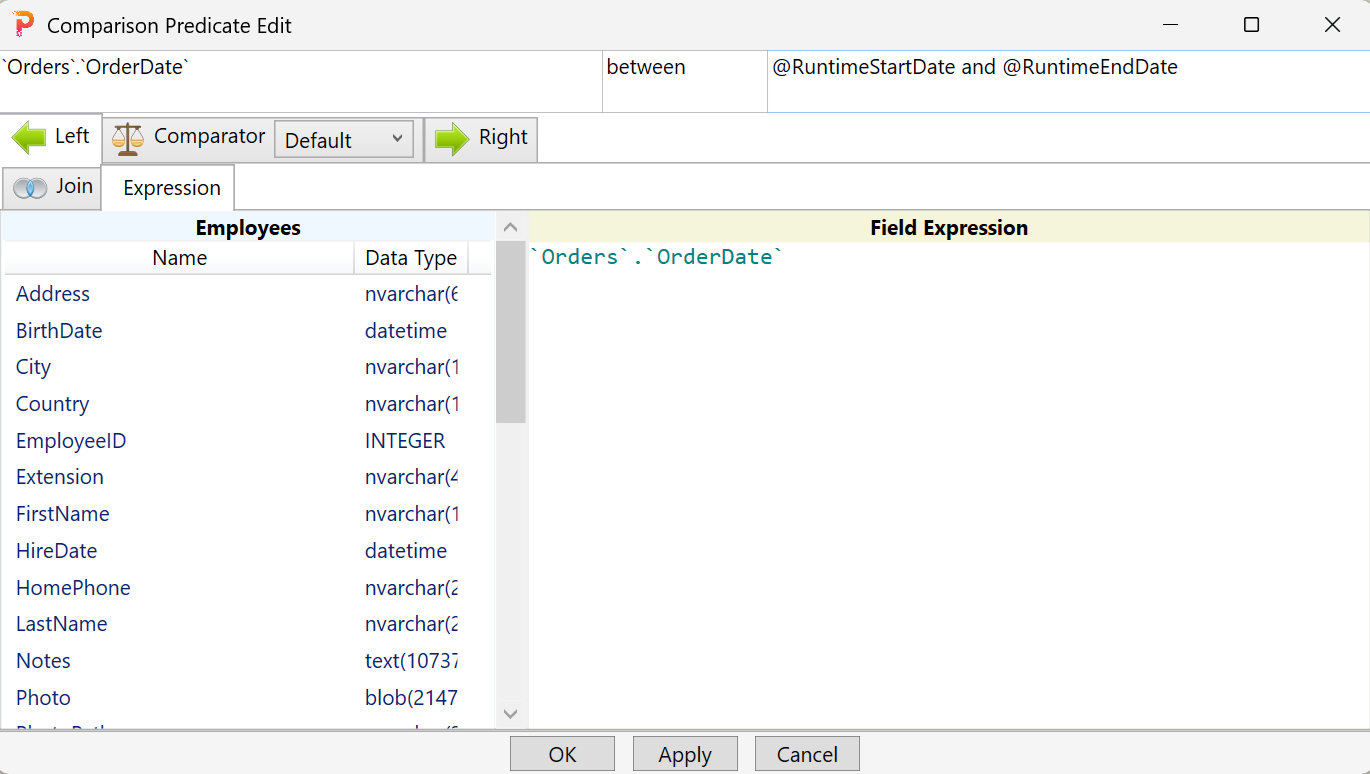 Using runtime parameters